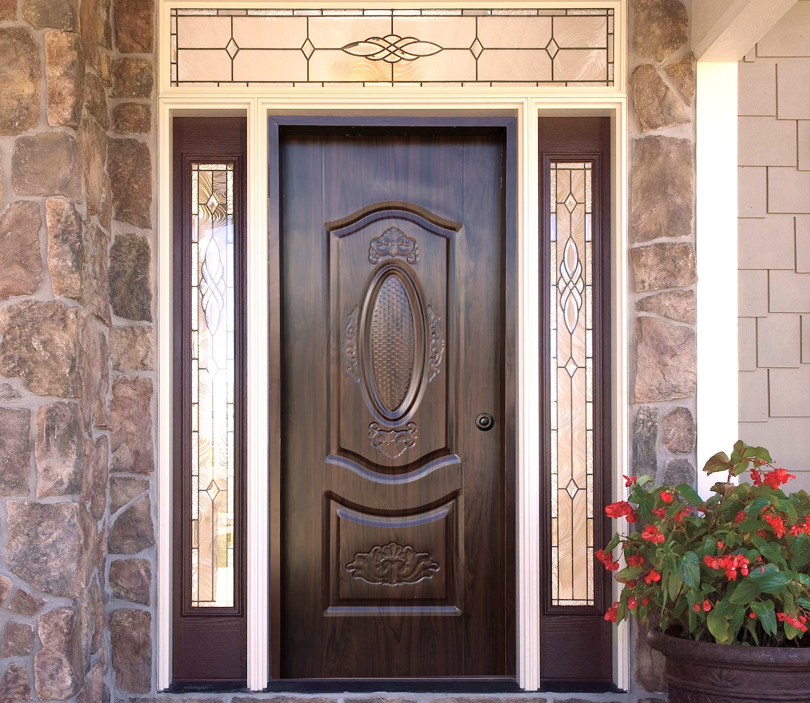 Oval steel door